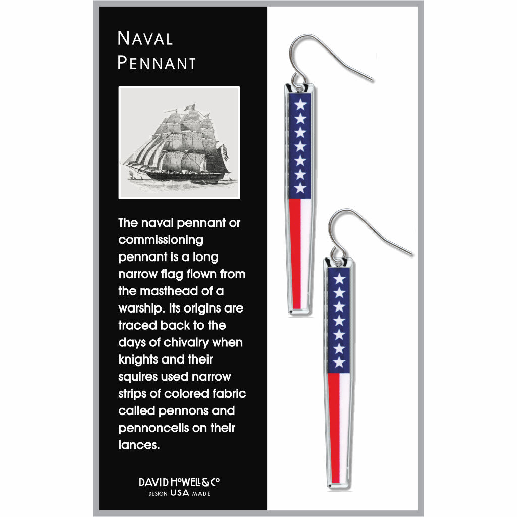 Naval Pennant Flag Earrings – PMML Gift Shop
